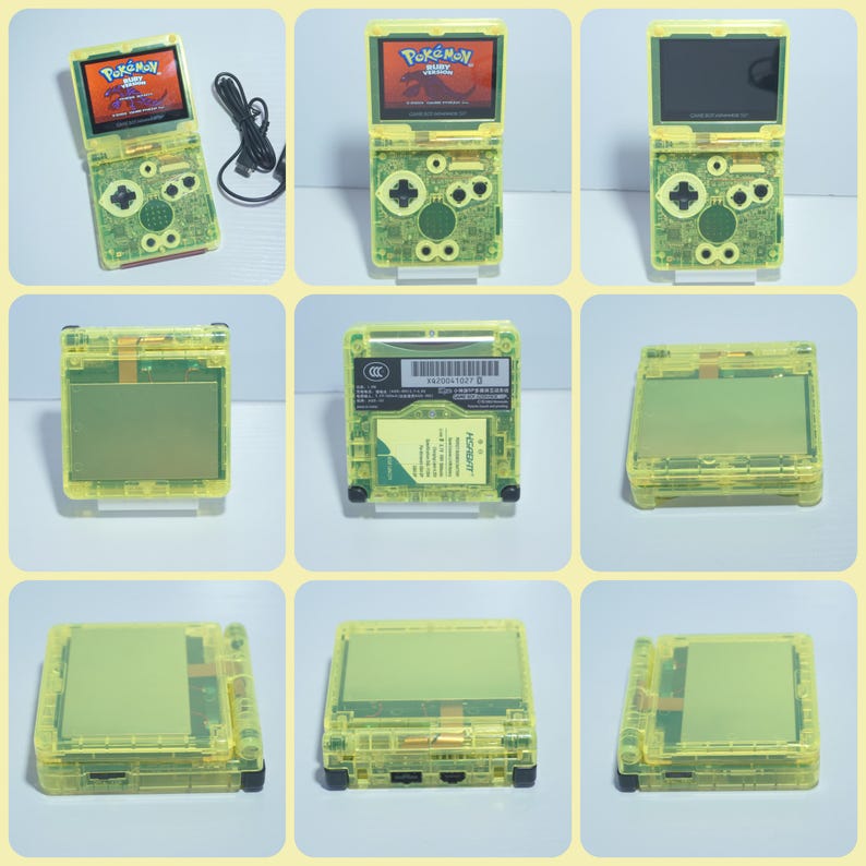 Various Colored Nintendo Game Boy Advance SP Gba SP, Reshelled ...