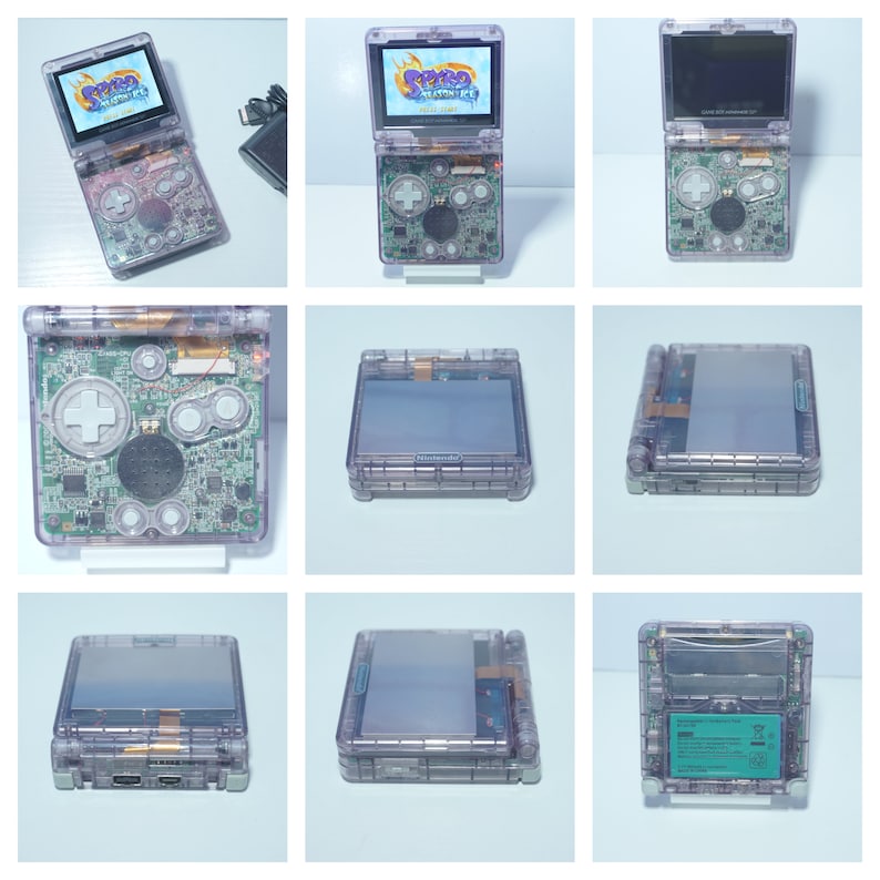 Various Colored Nintendo Game Boy Advance SP Gba SP, Reshelled ...