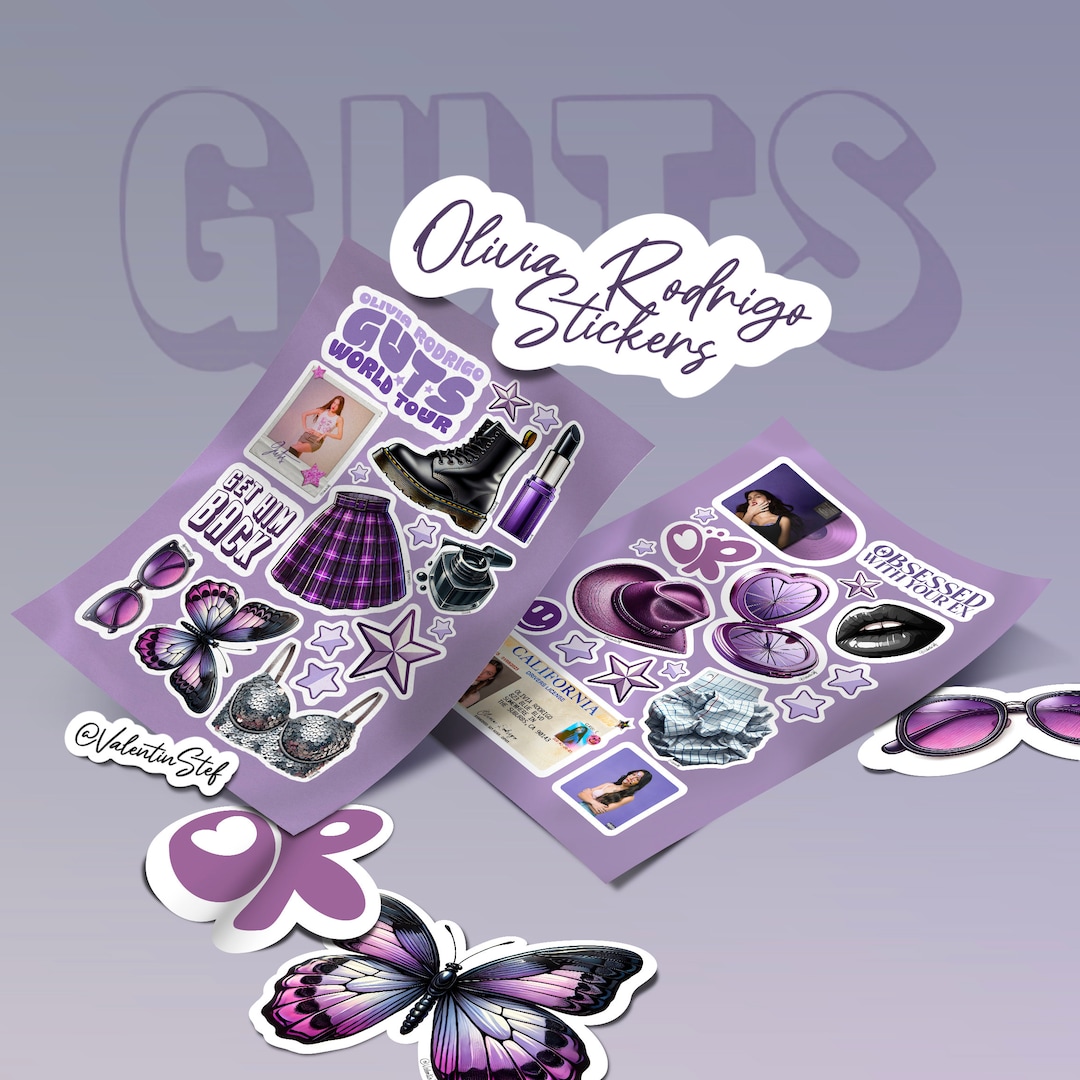 Olivia Rodrigo Stickers GUTS Scrapbooking: 35 Stickers - Etsy