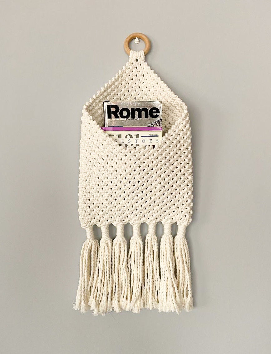 Macramé Hanging Pocket Organizer/ Boho Elegance - Etsy