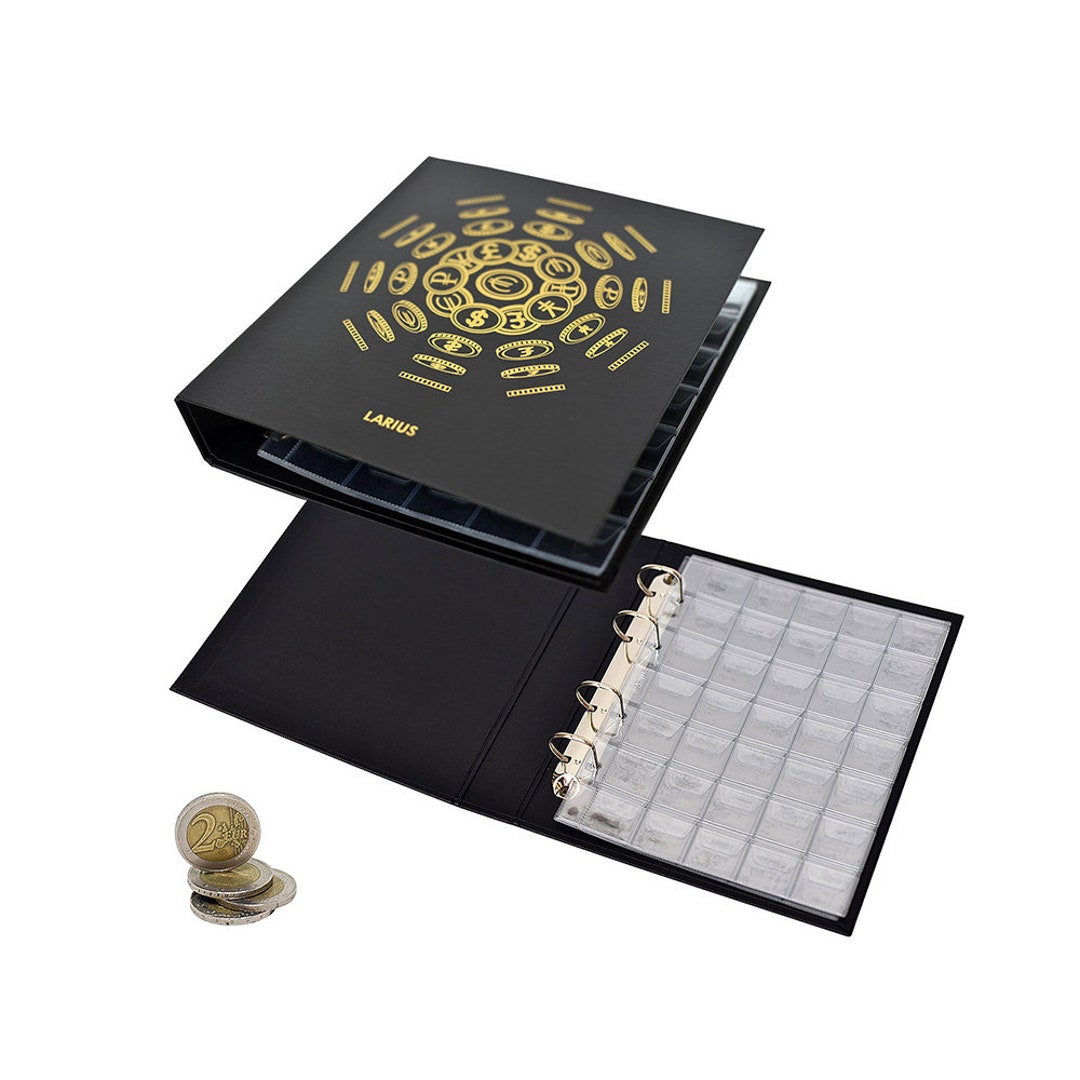 Coin Album Collector's Album for 2 Euro Coins Banknotes Postcards, Ring ...