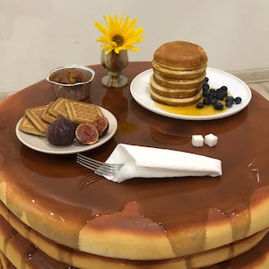 Pancake Coffee Table | Whimsical Playful Home Accent for Food ...