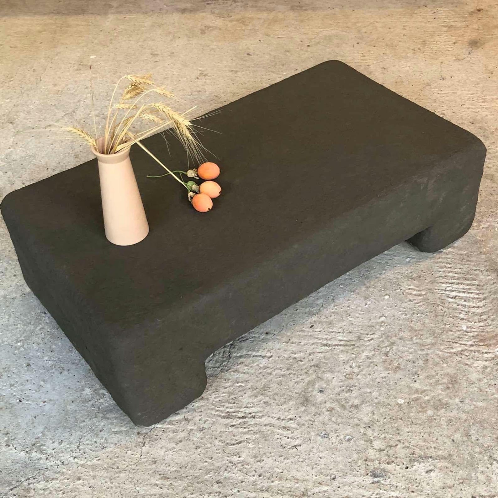 Faux Stone Look Cement Coffee Table - Modern Industrial Design - Etsy