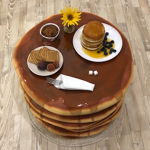 Pancake Coffee Table | Whimsical Playful Home Accent for Food ...