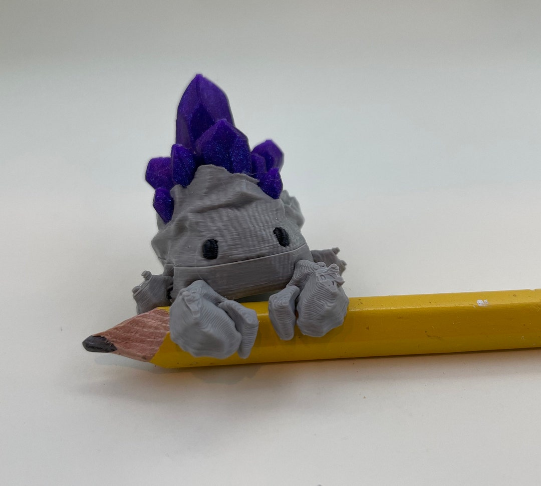 3D Printed Articulated Tiny Miniature Animal Pet Fidget Crystal Crab - Etsy