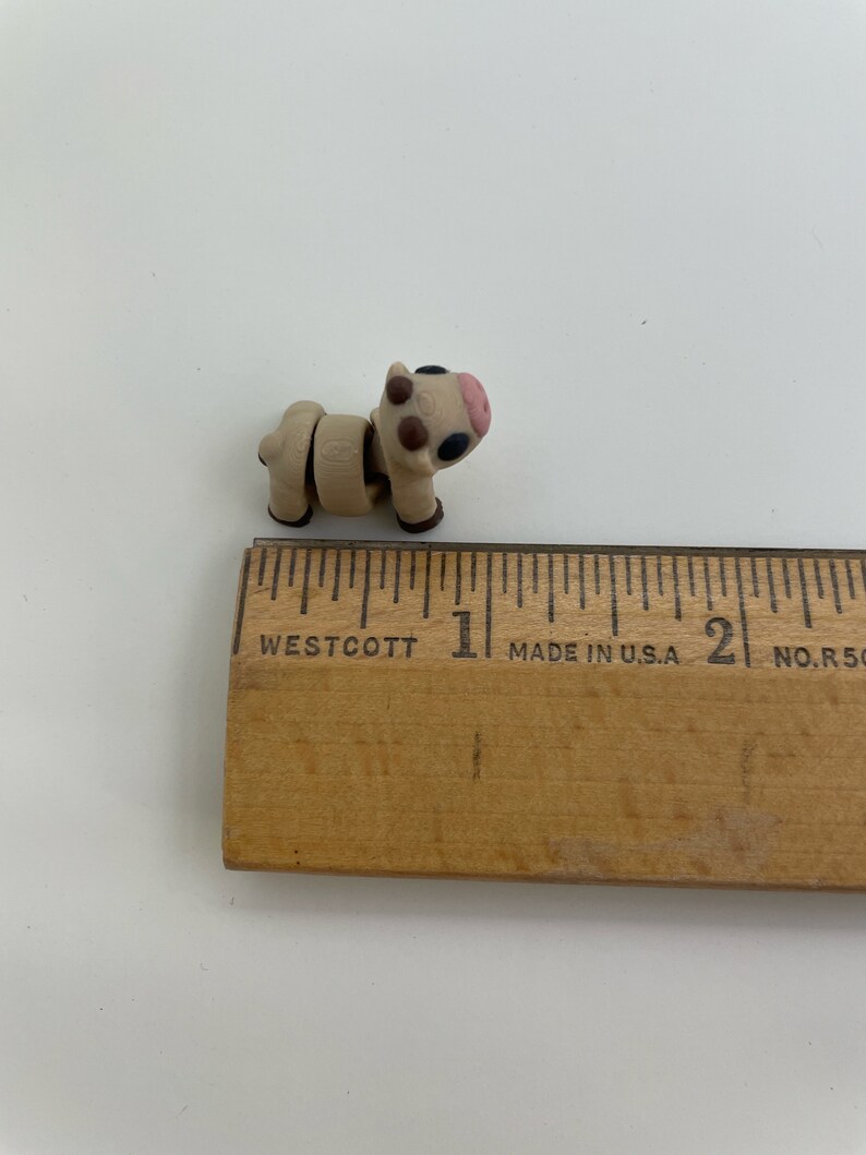 3D Printed Articulated Miniature Animal Pet Fidget Toy Cow Calf - Etsy