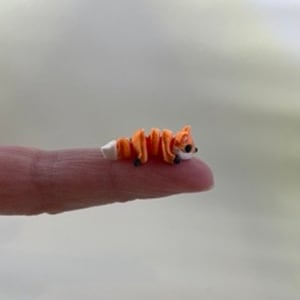 3D Printed Articulated Miniature Animal Pet Fidget Toy Orange Kit Baby ...