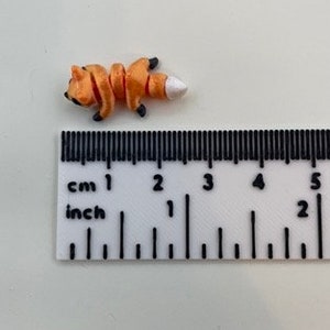 3D Printed Articulated Miniature Animal Pet Fidget Toy Orange Kit Baby ...