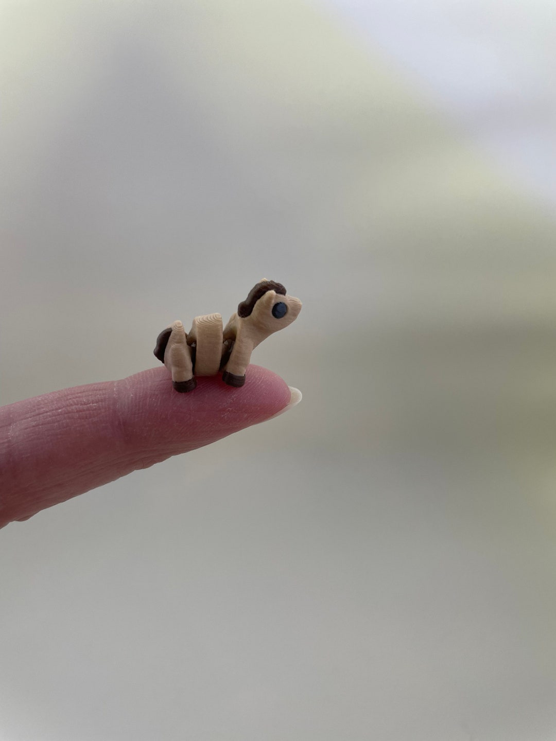3D Printed Tiny Articulated Miniature Animal Pet Fidget Toy Horse Colt ...