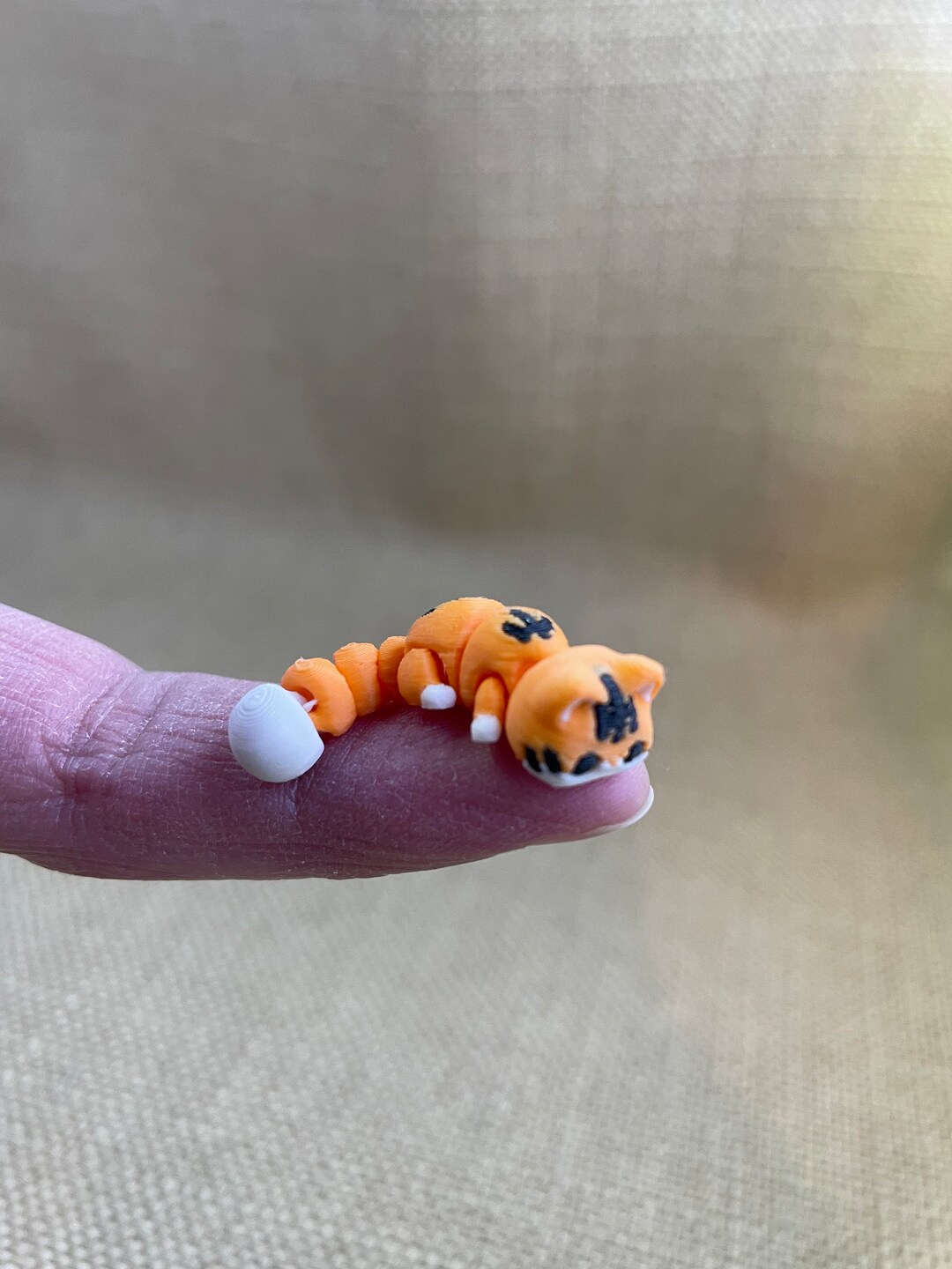 3D Printed Articulated Miniature Animal Pet Fidget Toy Kitty Cat Kitten ...