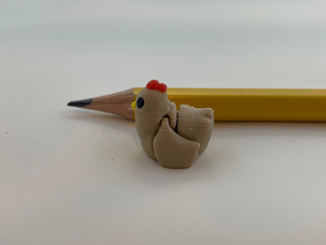 3D Printed Articulated Miniature Animal Pet Fidget Toy Chicken Chick - Etsy