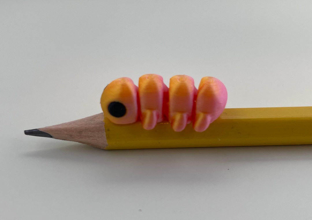 3D Printed Articulated Miniature Animal Pet Fidget Toy Caterpillar Bug ...