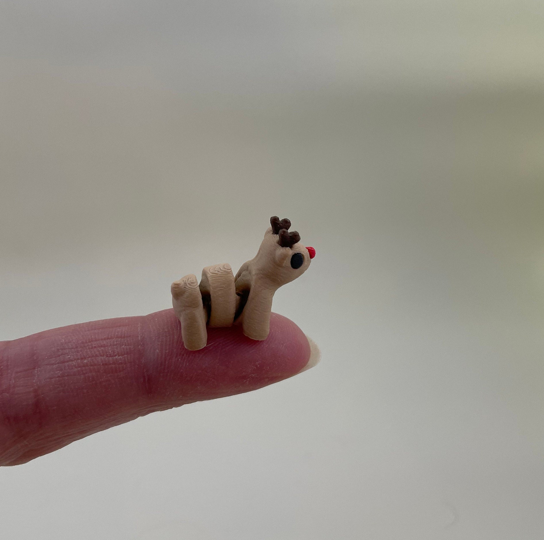3D Printed Tiny Articulated Miniature Animal Pet Fidget Toy Reindeer ...