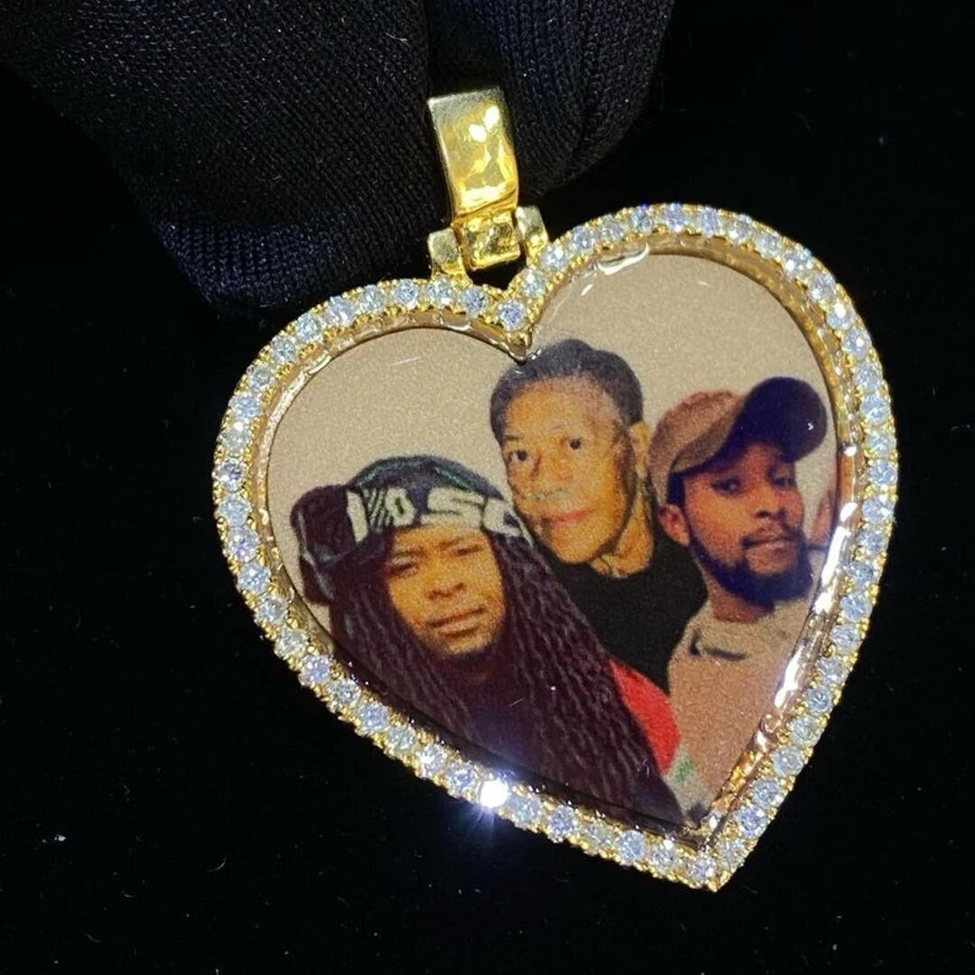 Custom Photo Pendant, Heart Memory Pendant, Picture Pendant ...