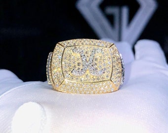 Iced Out Multi Diamond Ring Hip Hop Ring Multi Moissanite Ring for Men ...