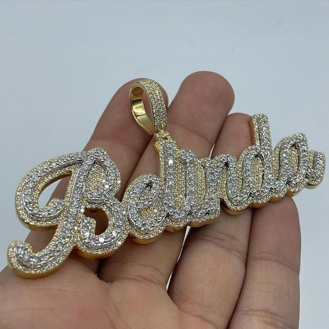 Custom Iced Out Letter Necklace Custom Men's Hip Hop Jewelry ...