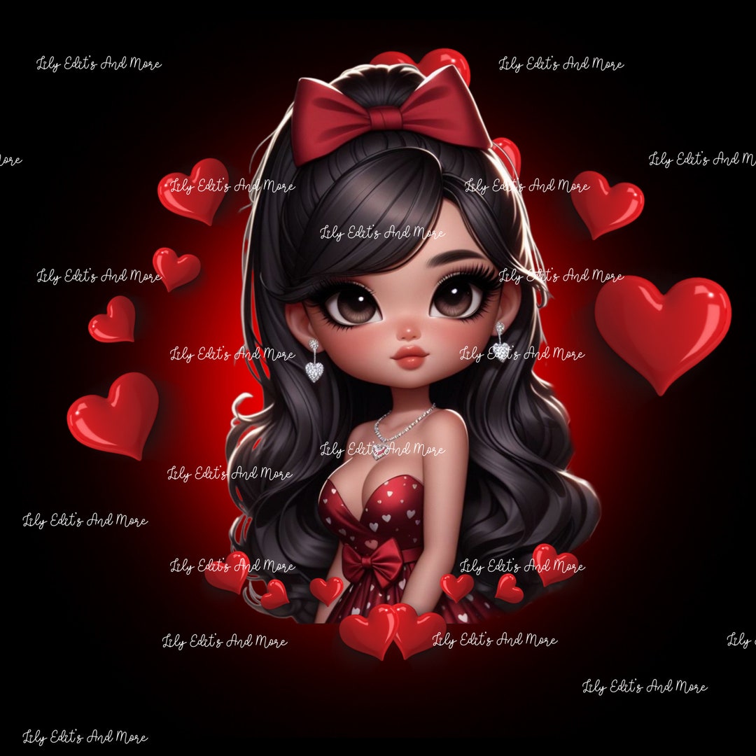 Valentine’s Day Chibi Doll - Etsy