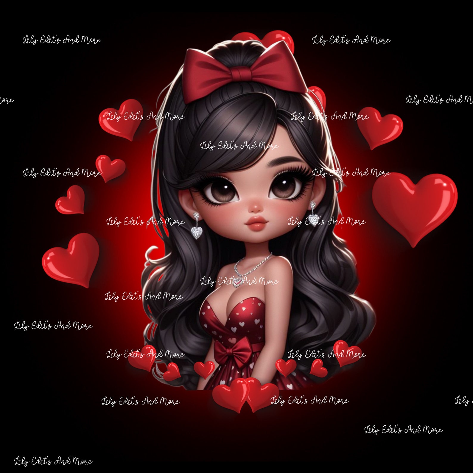 Valentine’s Day Chibi Doll - Etsy