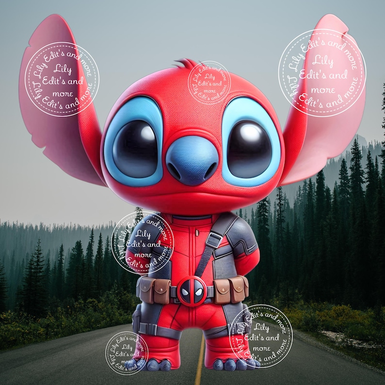 Stitch Deadpool - Etsy