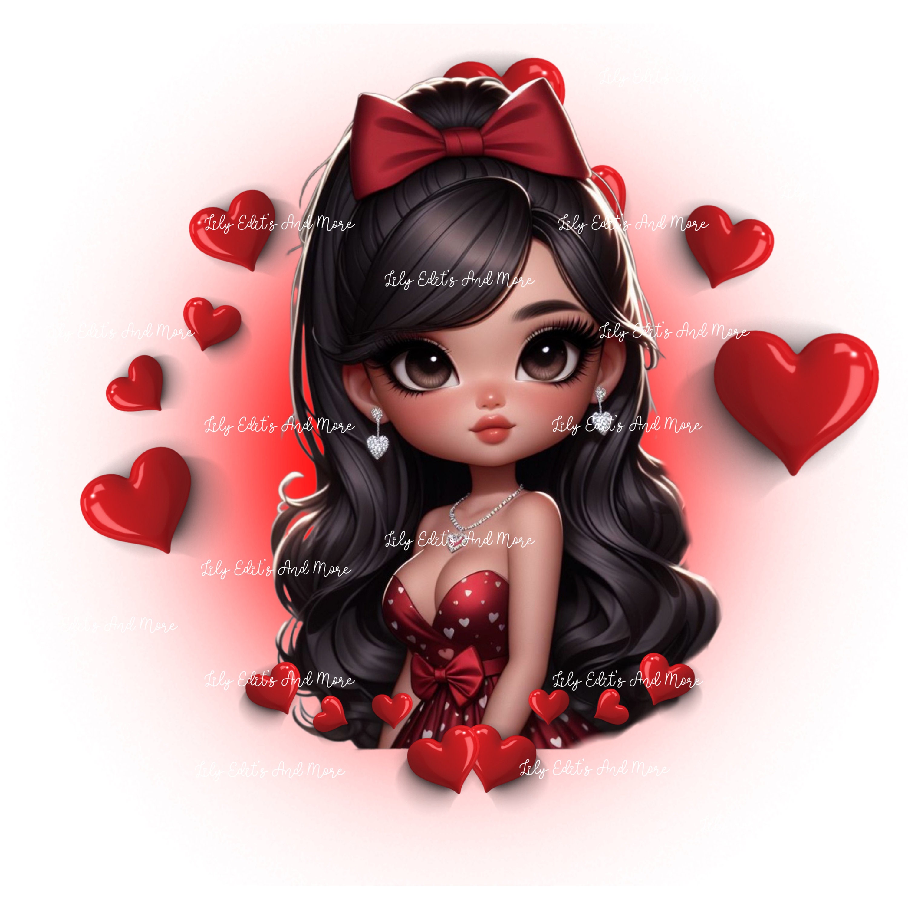 Valentine’s Day Chibi Doll - Etsy