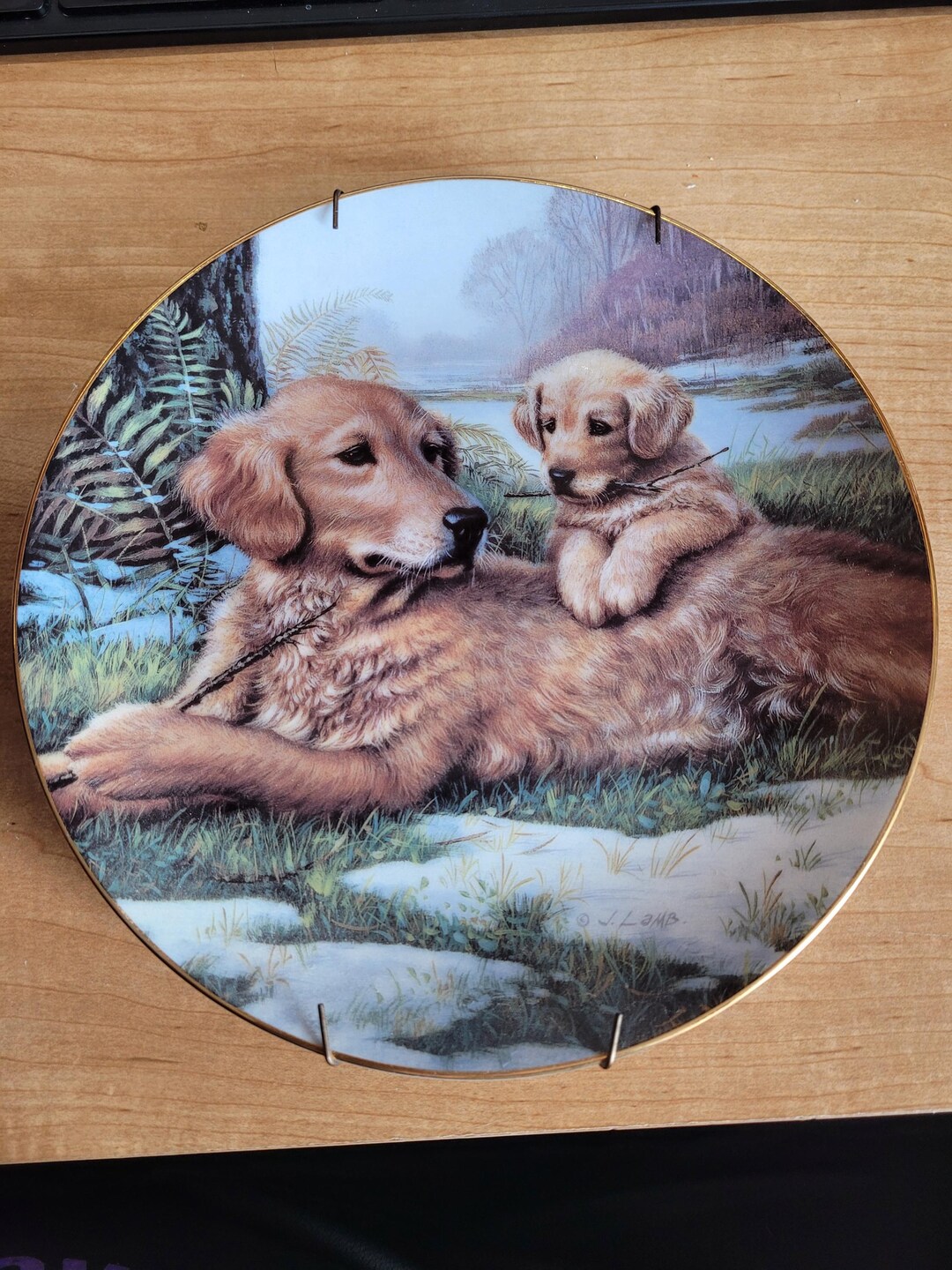 Golden Retriever Plate SET - Etsy