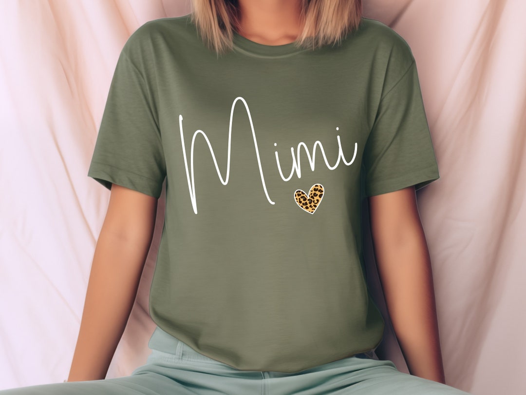 Mimi With Leopard Heart PNG SVG, Mimi Svg, Mimi Tshirt, Minimalist Mimi ...