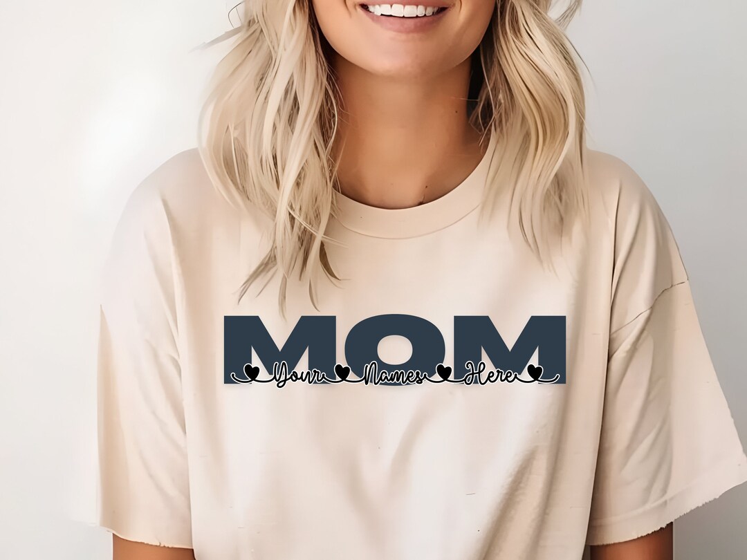 Custom Mom PNG SVG With Kids Names, Custom Mom Design, Custom Mom PNG ...
