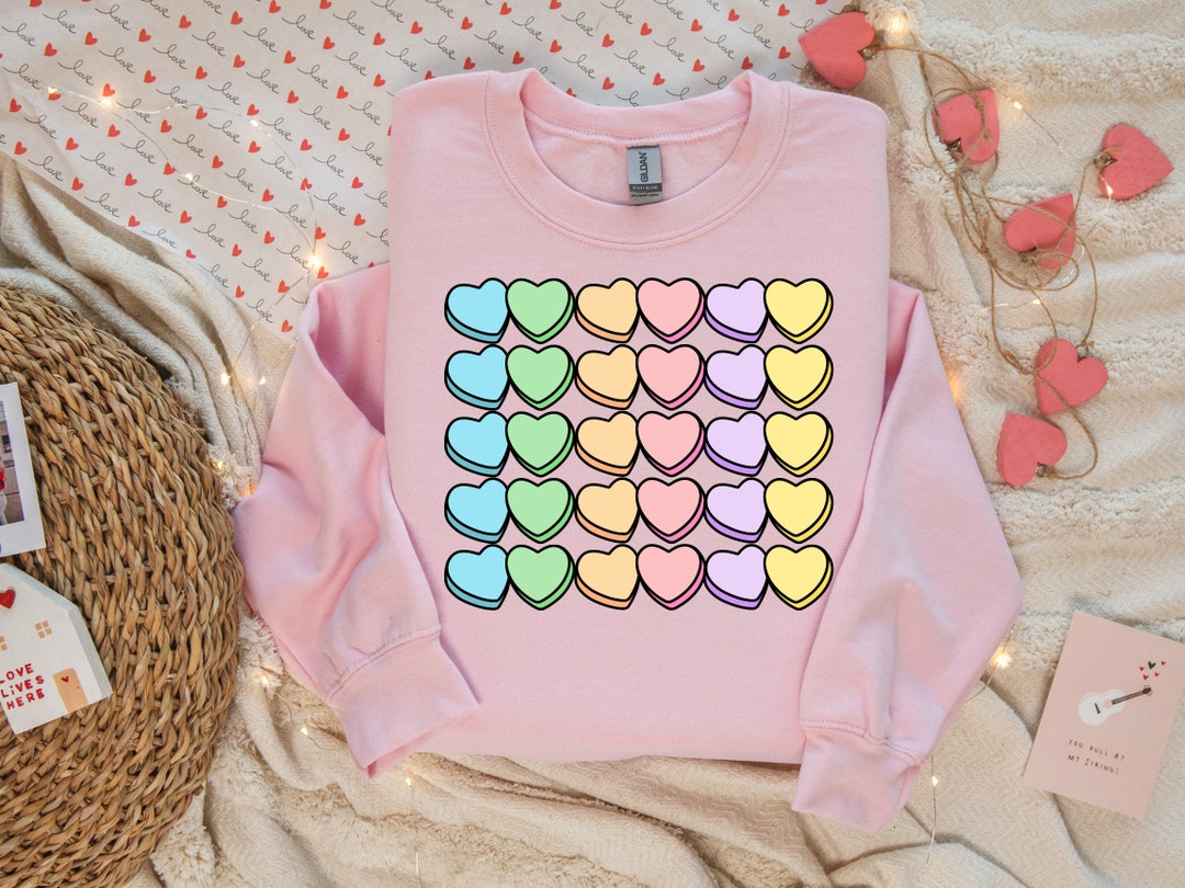 Candy Hearts PNG SVG - Etsy