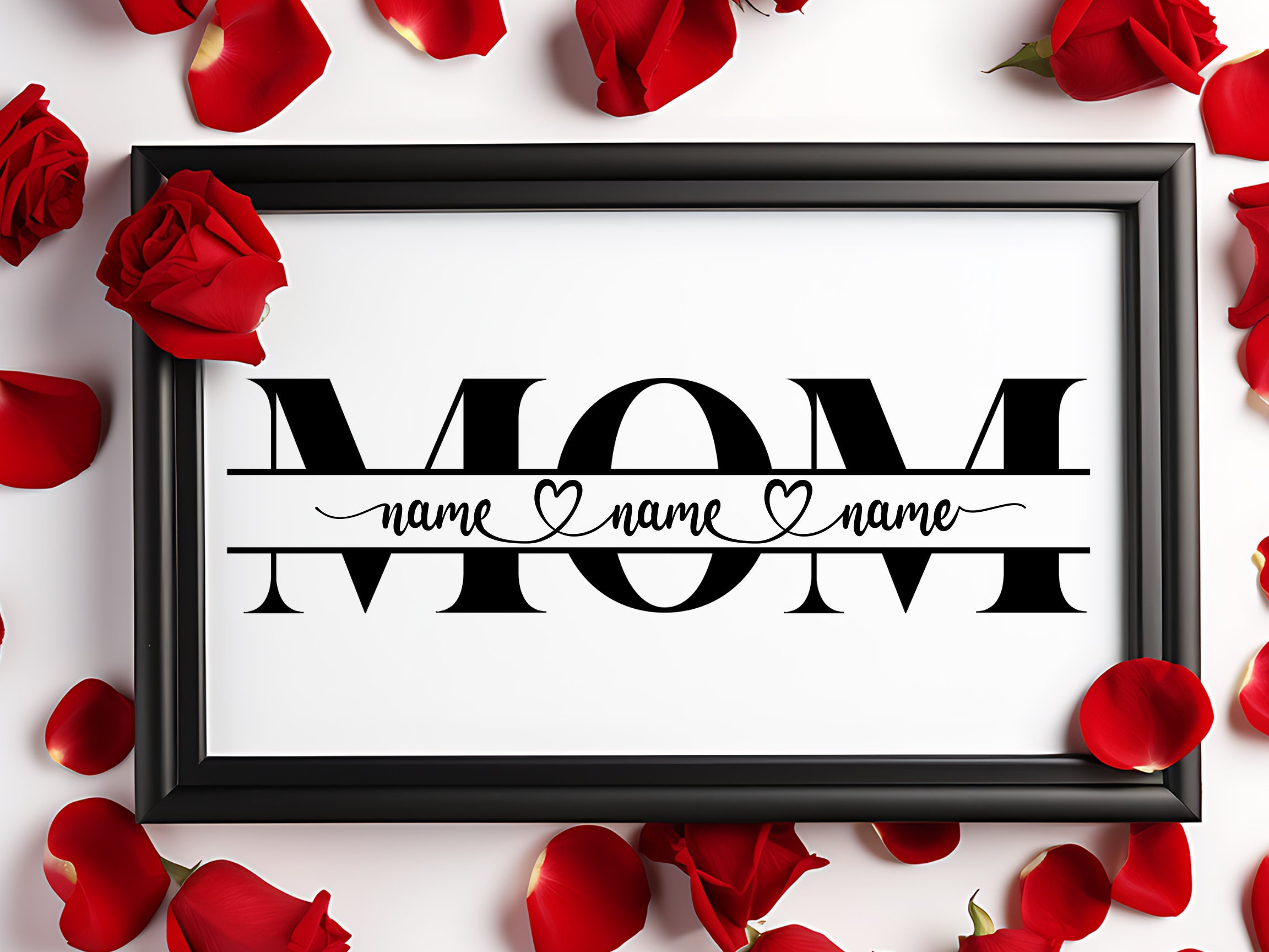 Personalized Mom PNG SVG With Kids Names Gift for Mom, Mother's Day ...
