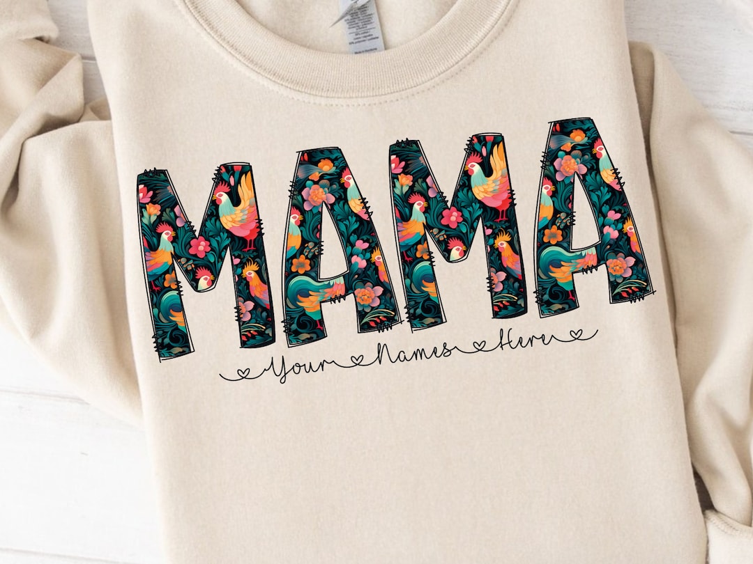 Floral Mama PNG, Mama With Kids Names, Mama Floral, Custom Mama PNG ...