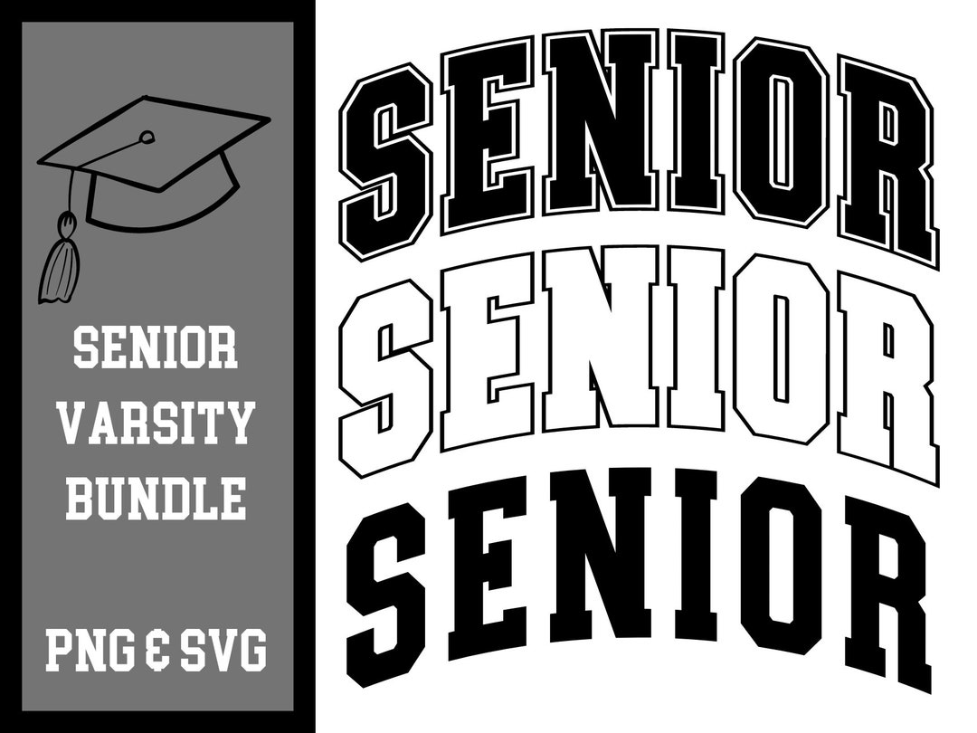 Senior Varsity Bundle PNG SVG, Simple Senior Design, Senior Varsity ...