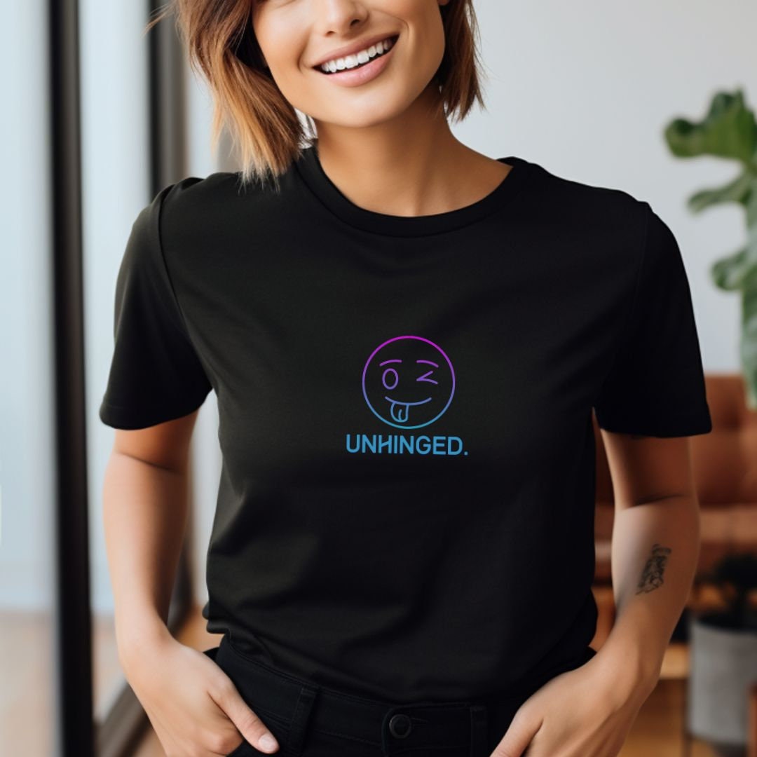 Adult Humor Shirt Funny Emoji Shirt Unhinged Tshirt for Her Sarcastic ...