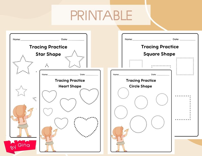 40 Trace the Lines, Preschool Line Tracing Worksheets ,lines Trace ...