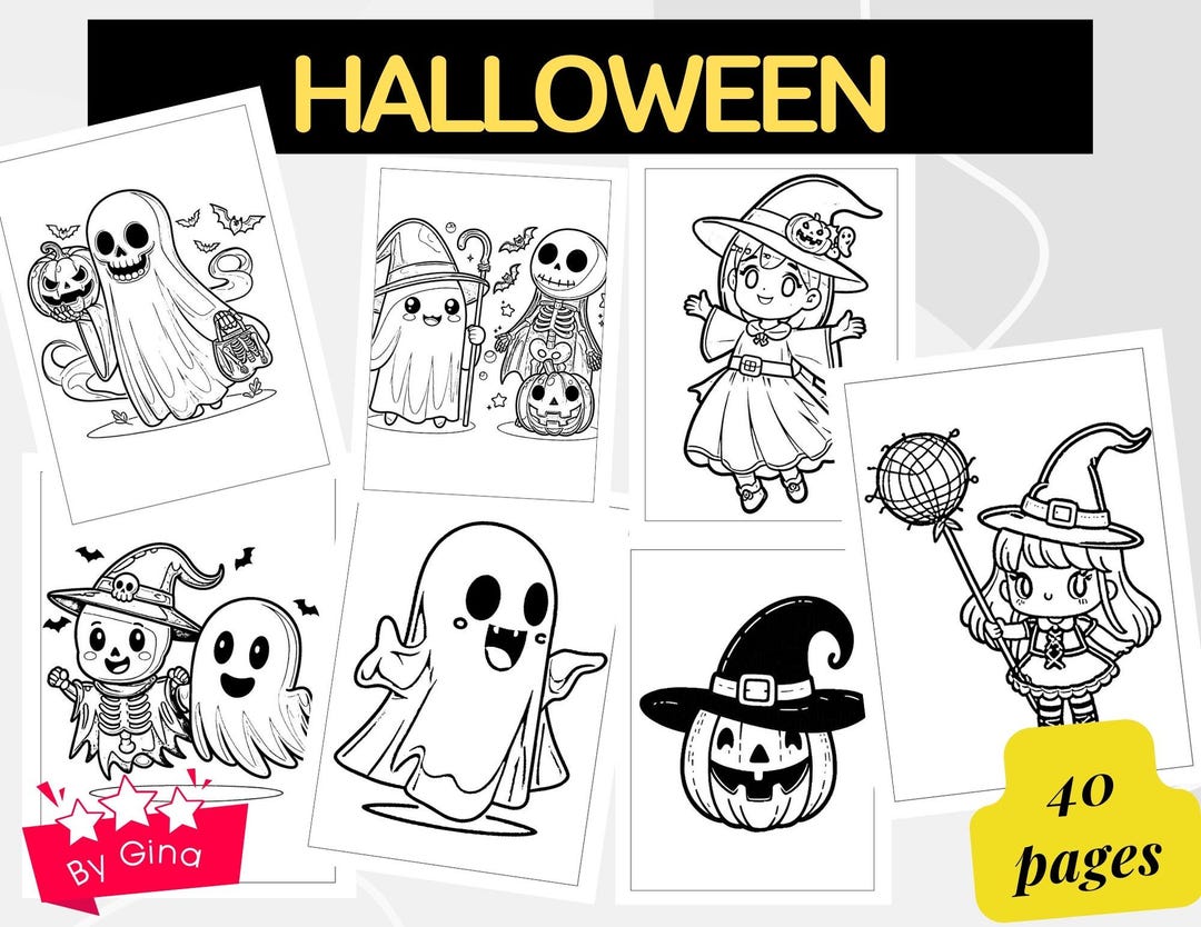 40 Halloween Printable Coloring Pages for Kids by Gina, Toddlers ...