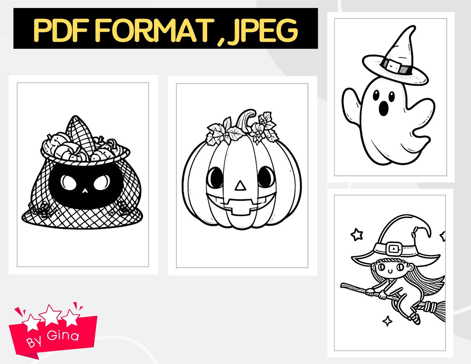 40 Halloween Printable Coloring Pages for Kids by Gina, Toddlers ...
