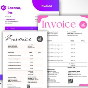 Invoice Templates - Etsy