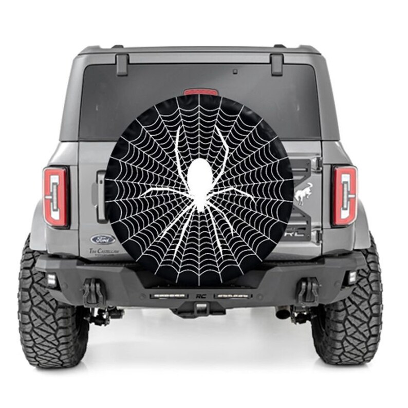 Spiderweb Design With Spider Goth Creepy Spare Tire Cover With ...