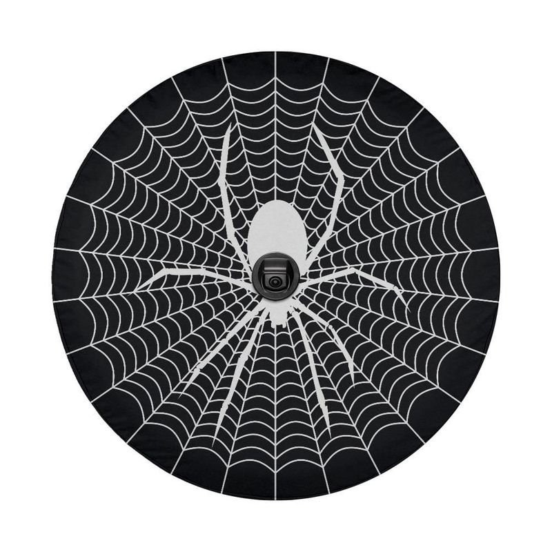 Spiderweb Design With Spider Goth Creepy Spare Tire Cover With ...