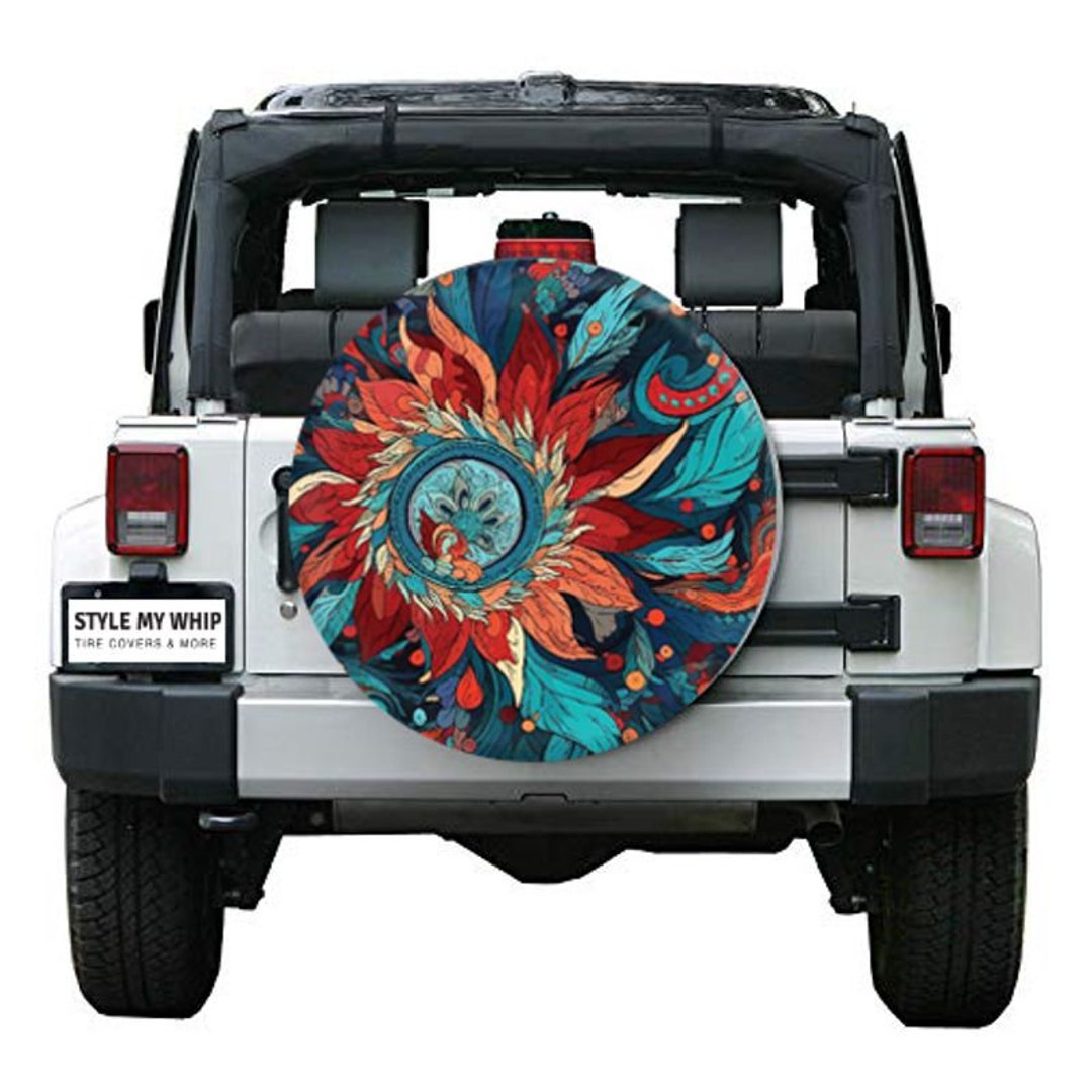 Boho Bohemian Pattern Spare Tire Cover With or Without Backup Camera ...