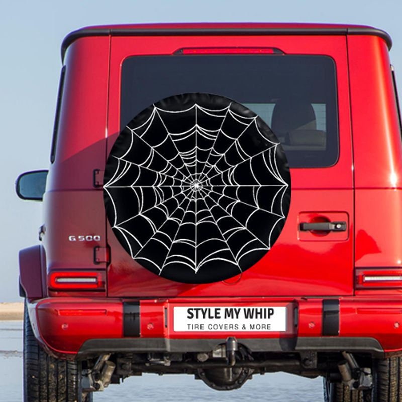 Spider Web Design Spare Tire Cover Available With or Without Camera ...