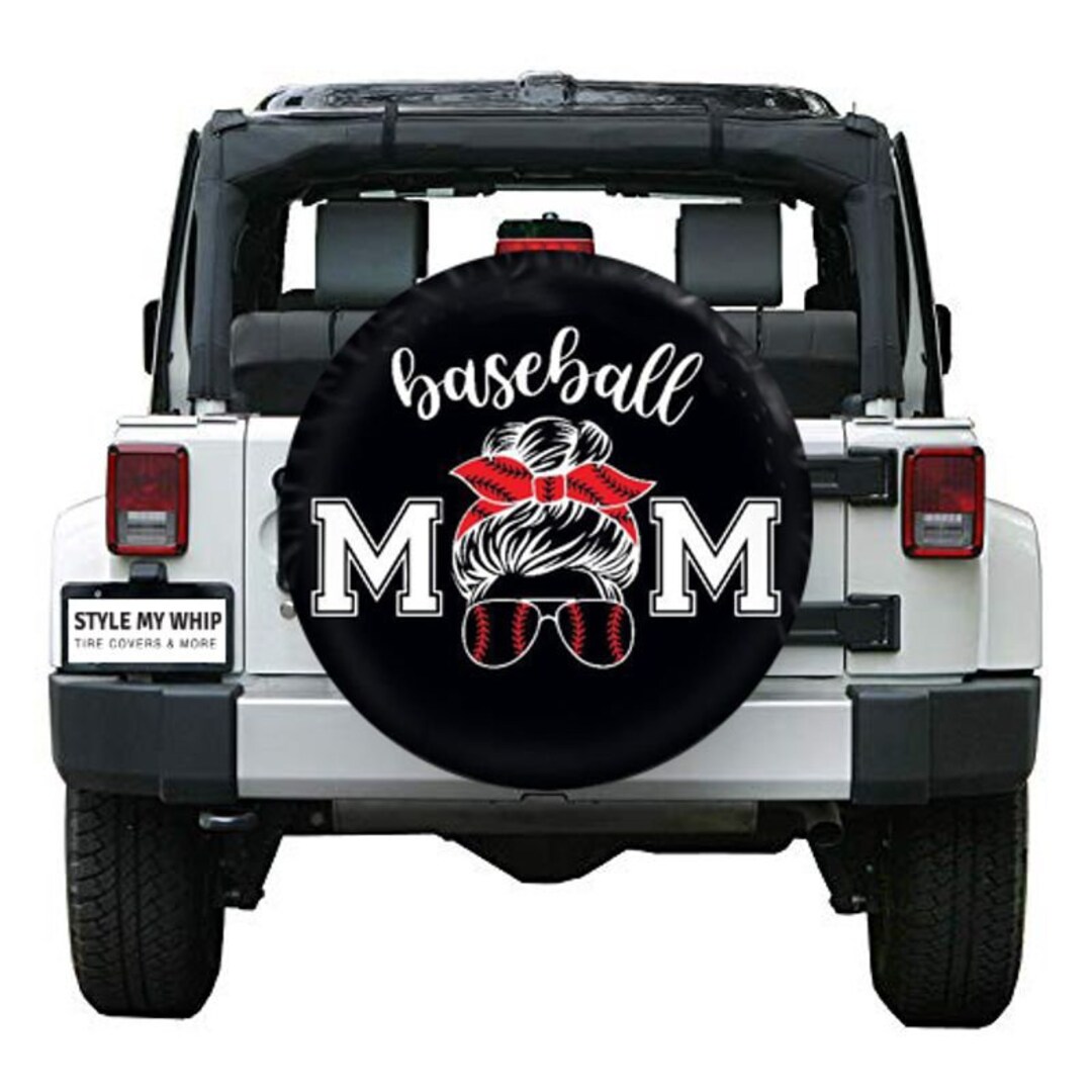 Baseball Mom Messy Bun Messy Hair Dont Care Spare Tire Cover Available ...
