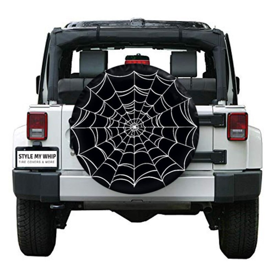 Spider Web Design Spare Tire Cover Available With or Without Camera ...