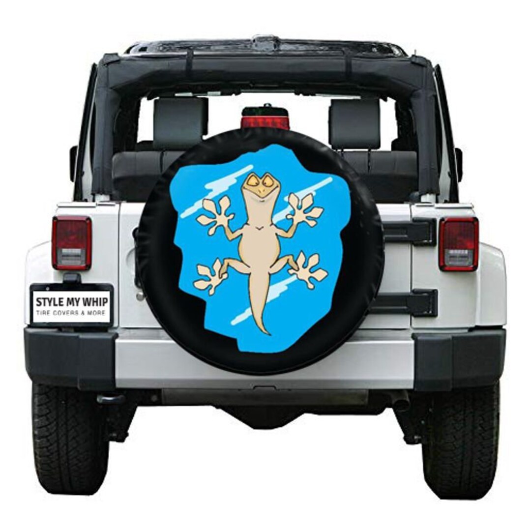 Gecko Hanging on Spare Tire Cover With or Without Camera Hole - Etsy