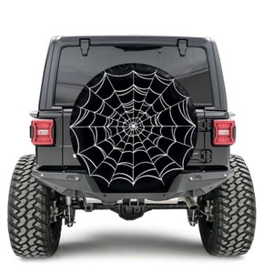 Spider Web Design Spare Tire Cover Available With or Without Camera ...