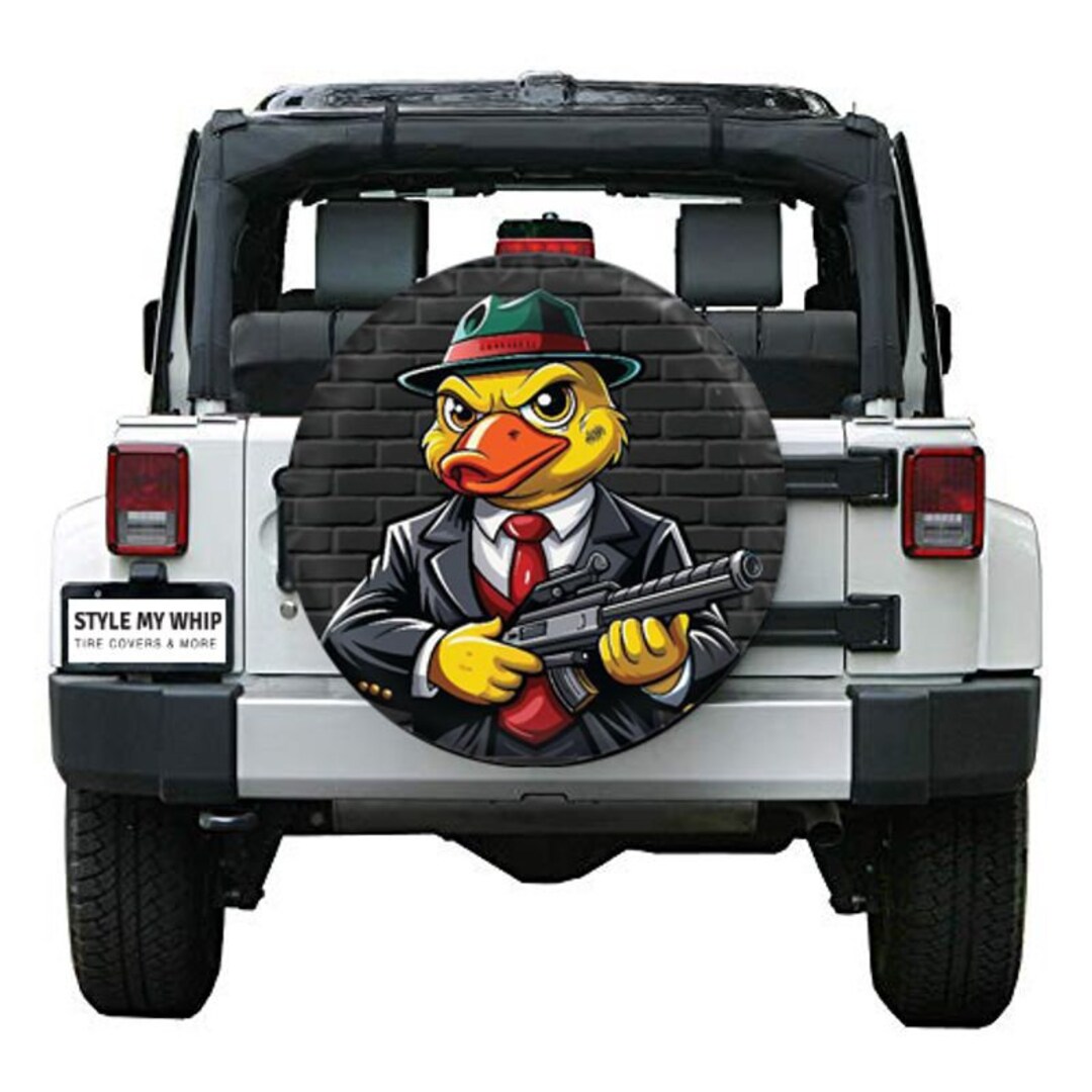 Ducky Mafia Gangster Rubber Duck Ducked Spare Tire Cover Available With ...