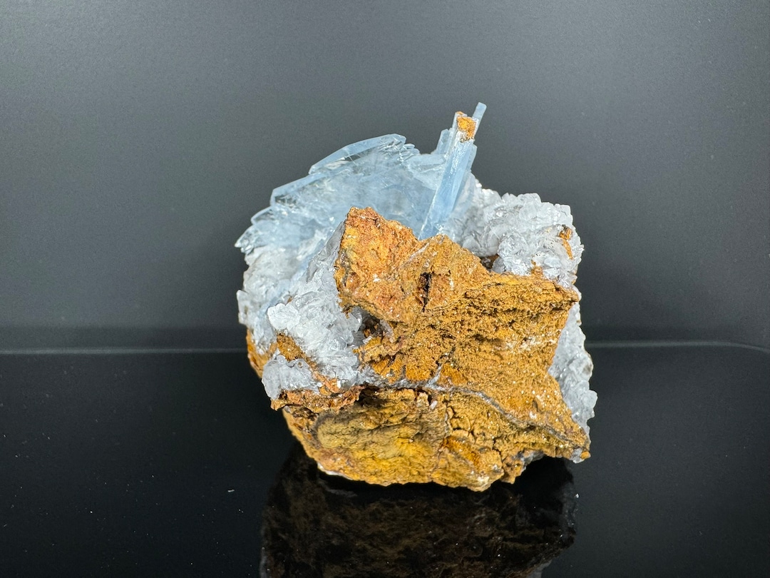 Classic Blue Barite Crystals From Jebel, Nador, Morocco, Natural ...