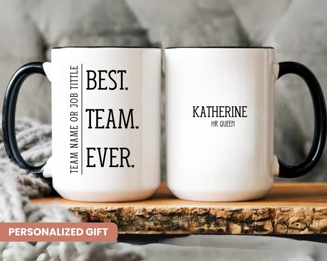 Personalized Team Coffee Mug, Best Team Gifts, Dream Team Coffee Cup ...