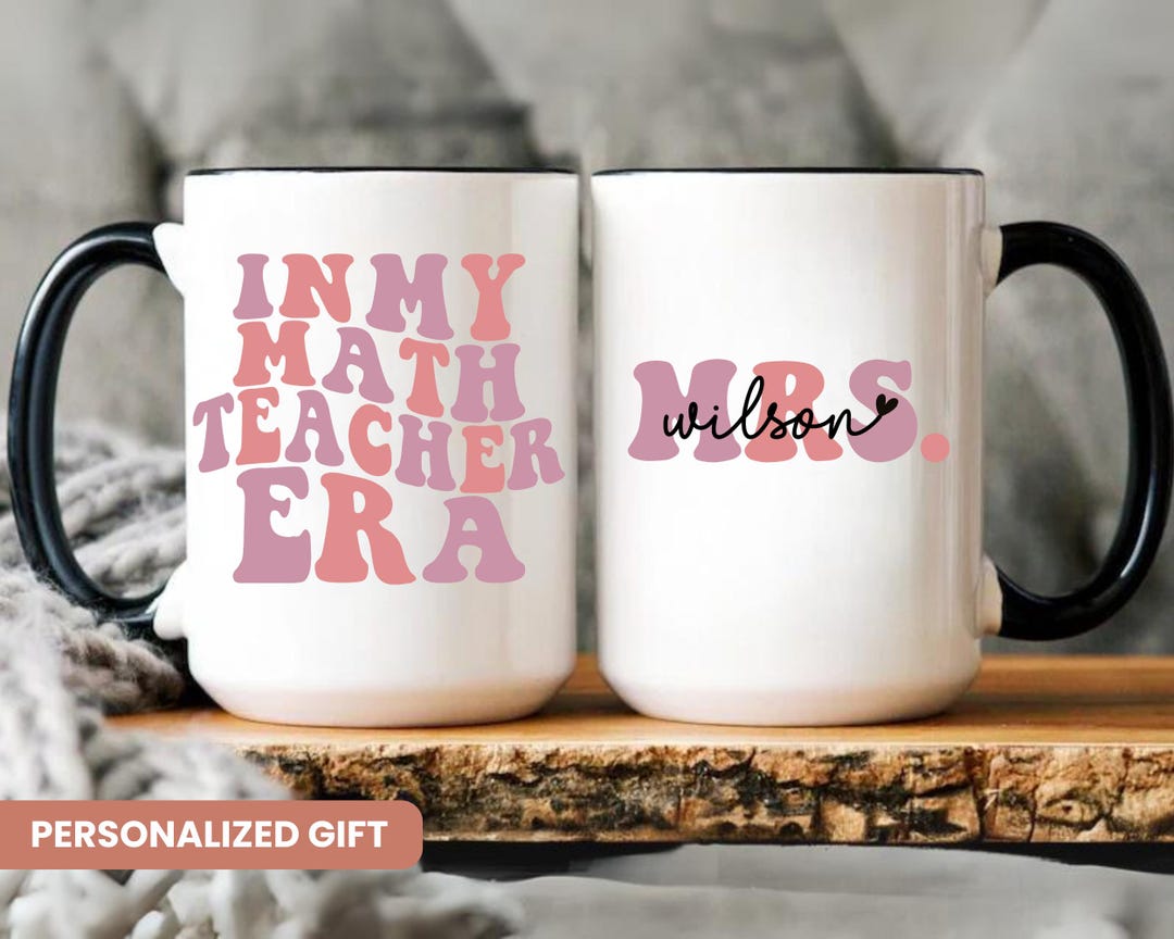 Personalized Math Teacher Mug, Custom Math Teacher, Mathematician Mug ...