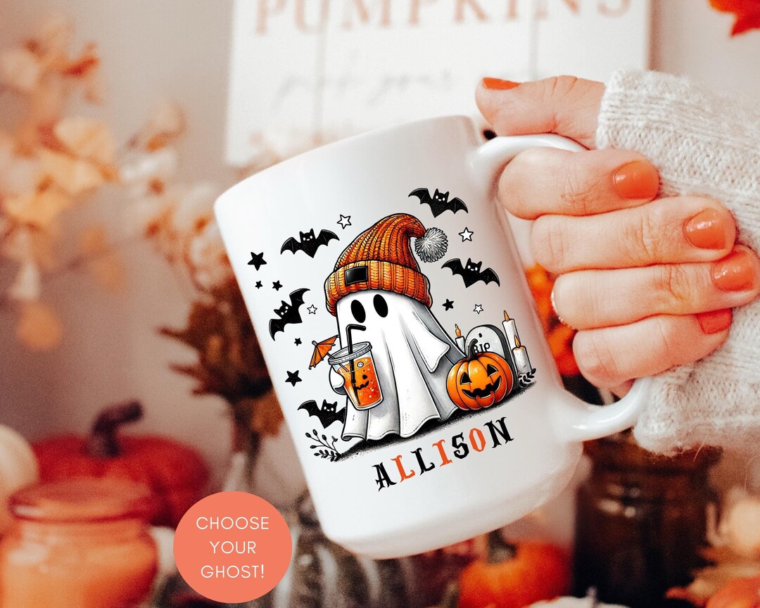 Custom Halloween Ghost Coffee Mug,halloween Ghost Coffee Mug,halloween ...