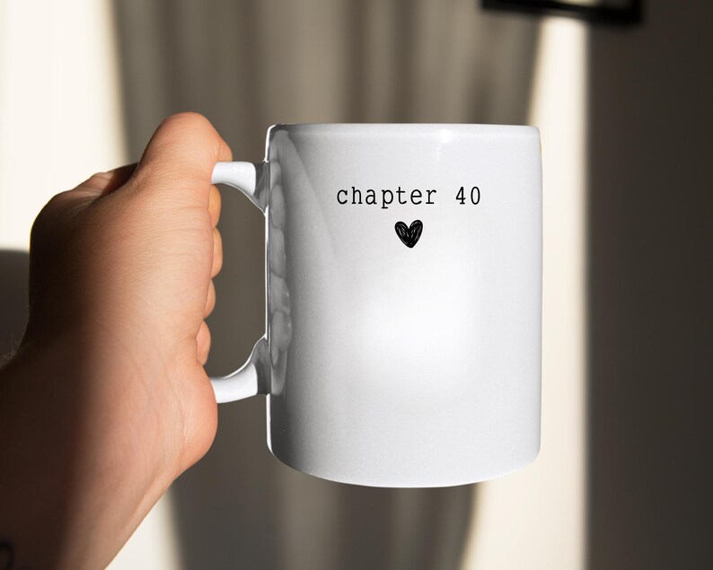 40th Years Personalized Gift, Custom Mug for 40th Birthday, Chapter 40 ...